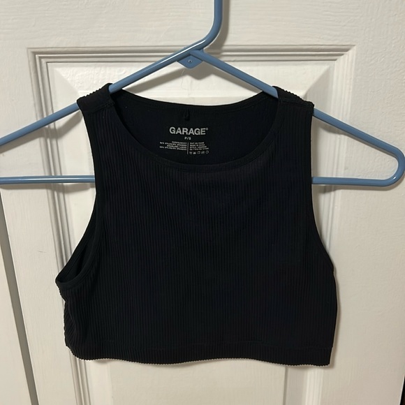Garage | Tops | Garage Black Boat Neck Tank Top Size Ps | Poshmark